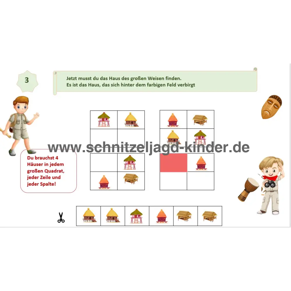 SCHNITZELJAGD IM DSCHUNGEL - RÄTSEL SCHNITZELJAGD AUFGABEN ZUM ...