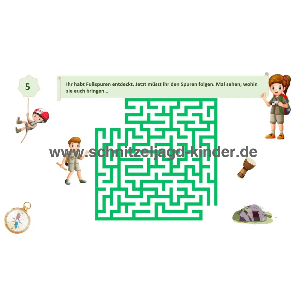 SCHNITZELJAGD IM DSCHUNGEL - RÄTSEL SCHNITZELJAGD AUFGABEN ZUM ...